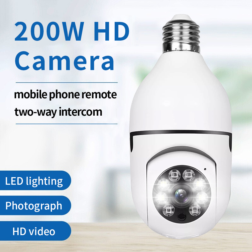 1080p hd wireless wifi light bulb camera security camera with mobile ...